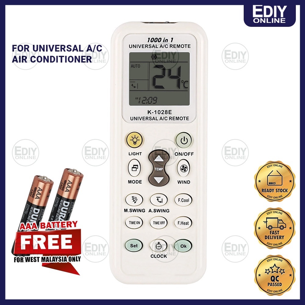 Universal Multi Air Cond Aircond Conditioner Remote Control K-1028E ...