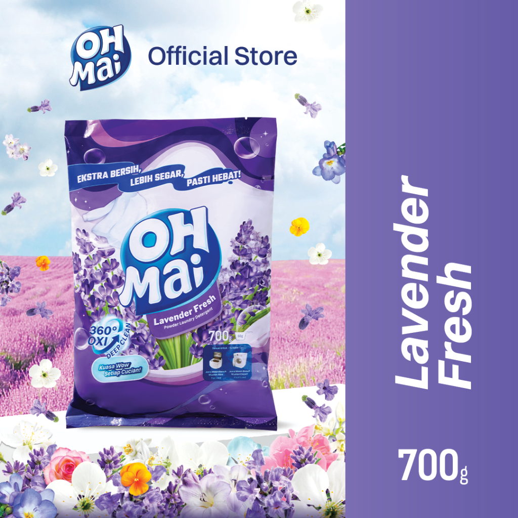 OH MAI Laundry Powder Detergent - Lavender Fresh (700g) | Shopee Malaysia