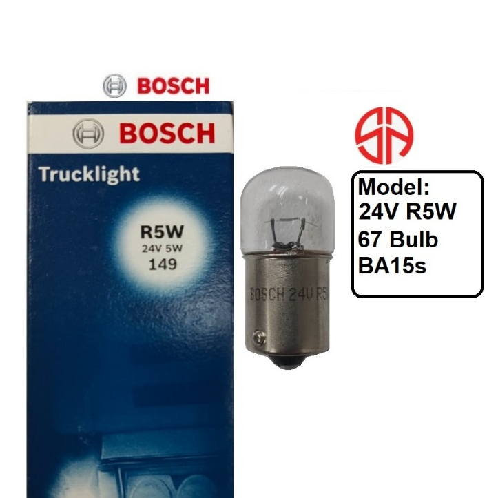 24V R5W 67 Bulb Bosch 1987302510 BA15s Tail Light Truck Tail Lamp Glove ...