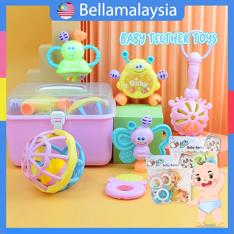 Bella 11Pcs Baby Teether Set Children's Educationa Rattle Baby Teeth ...