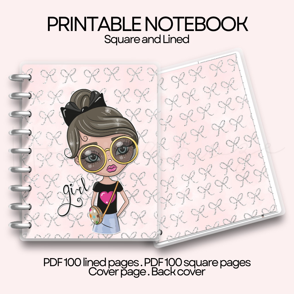 Notebook, Notebook Cute, Note Book, Cute Notebook, Grid Notebook ...
