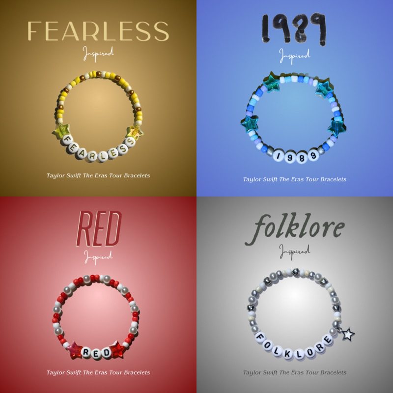 Taylor Swift The Eras Tour Albums Friendship Beads Bracelets Merch ...