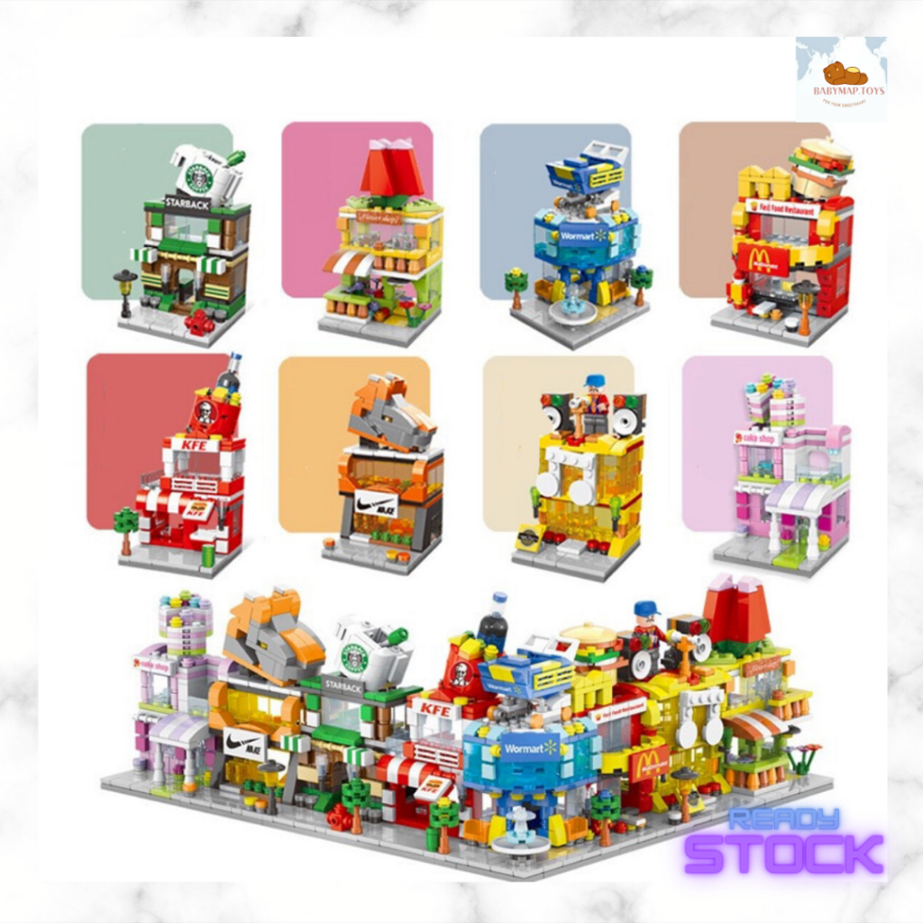 [Fast Selling] Lego Block City Street View Building Blocks Babymap ...