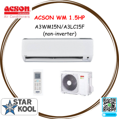 ACSON 1.5HP (NON-INVERTER) WALL MOUNTED AIR CONDITIONER, AVO R32 ...