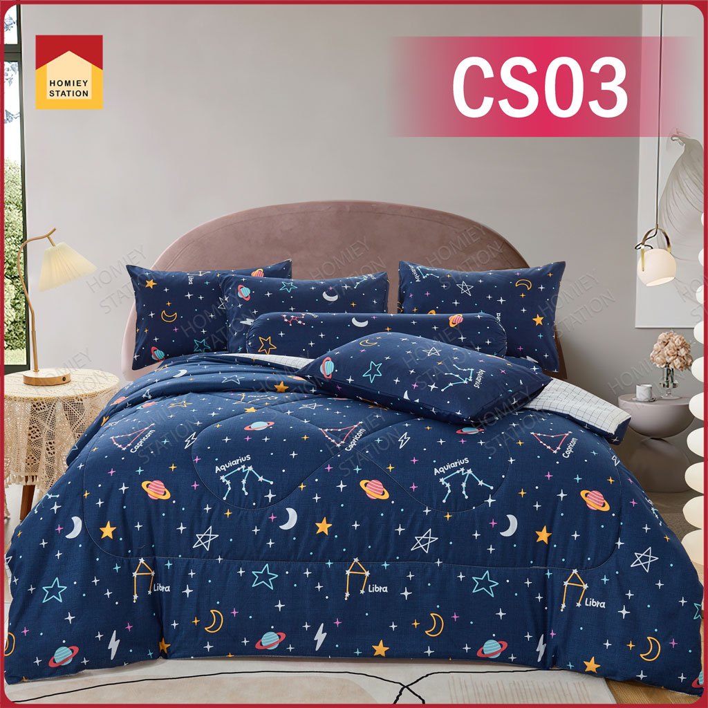 7IN1 Comforter Set Cadar with Selimut Bercorak Super Single/Queen/King ...