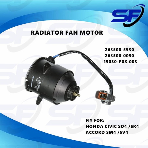 HONDA CIVIC SO4 SR4 ACCORD SM4 SV4 RADIATOR FAN MOTOR 19030-P08-003 ...