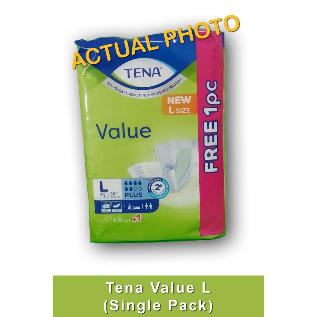 TENA Value Adult Diapers L (8+1) | Shopee Malaysia
