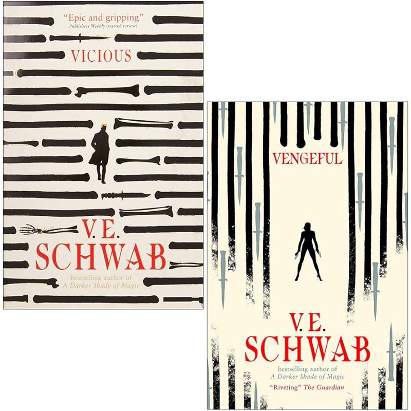 V. E Schwab Villains Series 2 Books Collection Set (Vicious, Vengeful ...