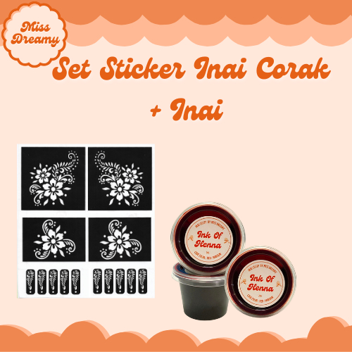 sticker inai viral stiker inai henna sticker tampal nail sticker ...