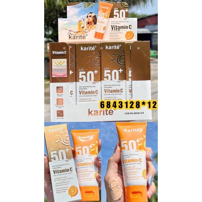 SUNSCREEN PROTECTION VIT C SPF 50 BY KARITE | Shopee Malaysia