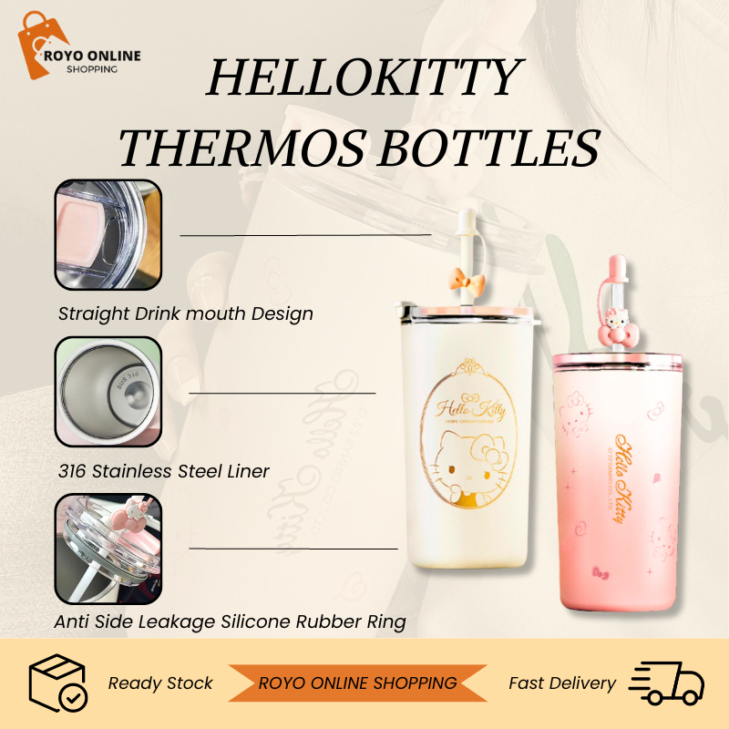 【ROYO OS】Tumbler HelloKitty Tumbler With Straw Thermos Bottle Tumbler ...
