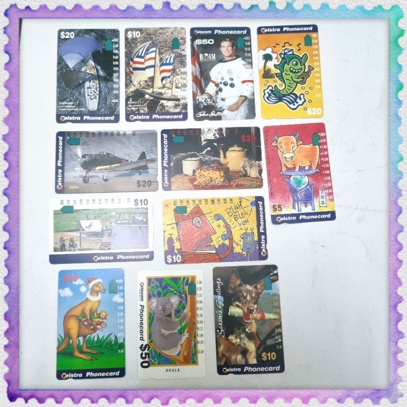 Telstra Australia Old USED phone cards Antique Vintage collection card ...