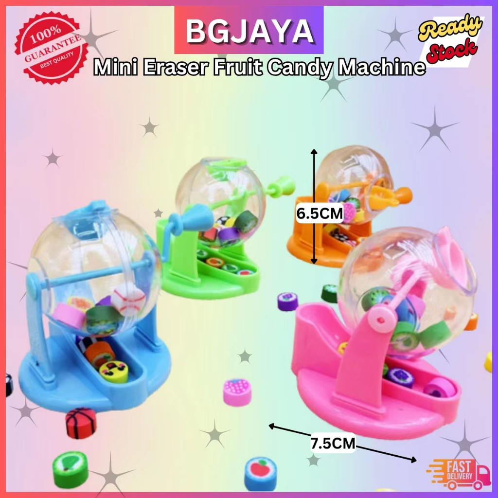 Fruit Candy Eraser Mini Eraser Lottery Machine Kids Mini Toys Machine ...