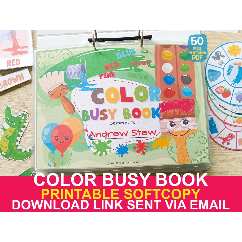[SOFTCOPY] Color Sorting Busy Book, Toddler Busy Binder Preschool Quiet ...