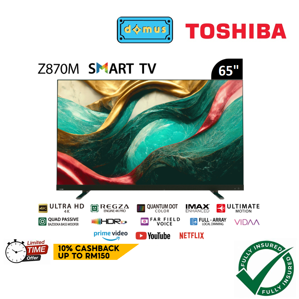 NEW TECHNOLOGY Toshiba QLED 55" 65" Mini LED 4K 144Hz Quantum Dot 55 65 Inch Smart TV Gaming TV ...