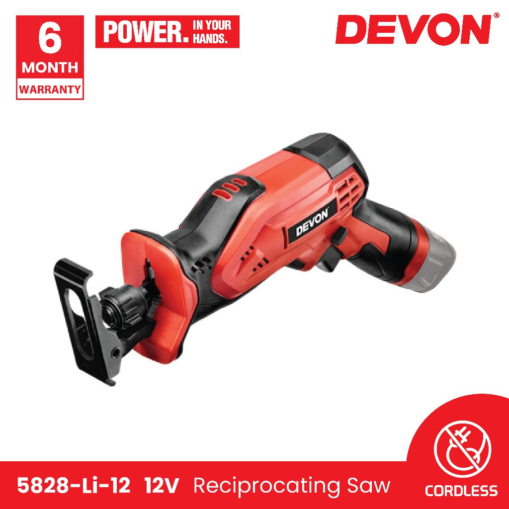 DEVON 5828-Li-12 12V Lithium-Ion Cordless Reciprocating Saw [No Battery ...