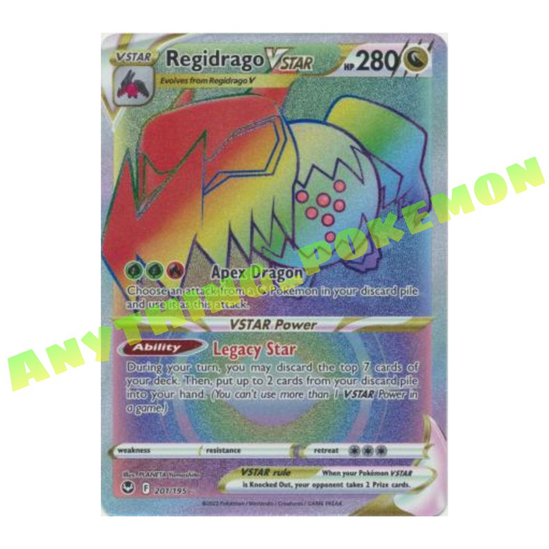 Pokemon Card - Regidrago VSTAR (201/195) - Hyper Rare - Sword&Shield: Silver Tempest Singles ...