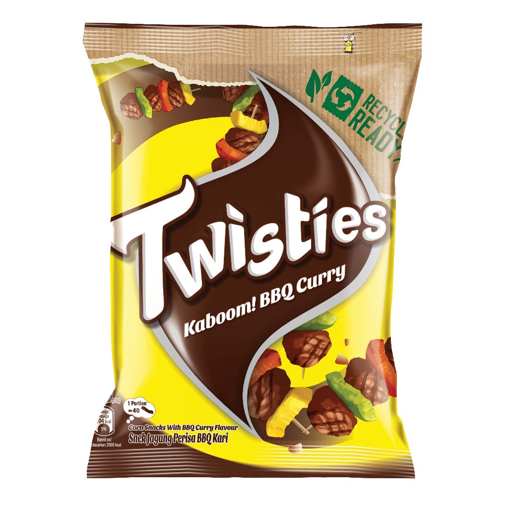 [Bundle of 3] Chicken Twisties Corn Snacks - Assorted Variations (60g ...