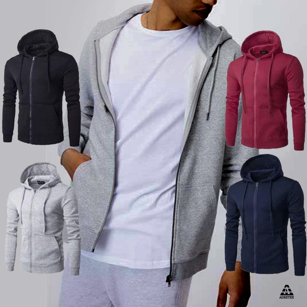 BIG SALE 🔥Hoodies Unisex Long Sleeve Solid Zipper Sweatshirts [𝐑𝐞𝐚𝐝𝐲 ...