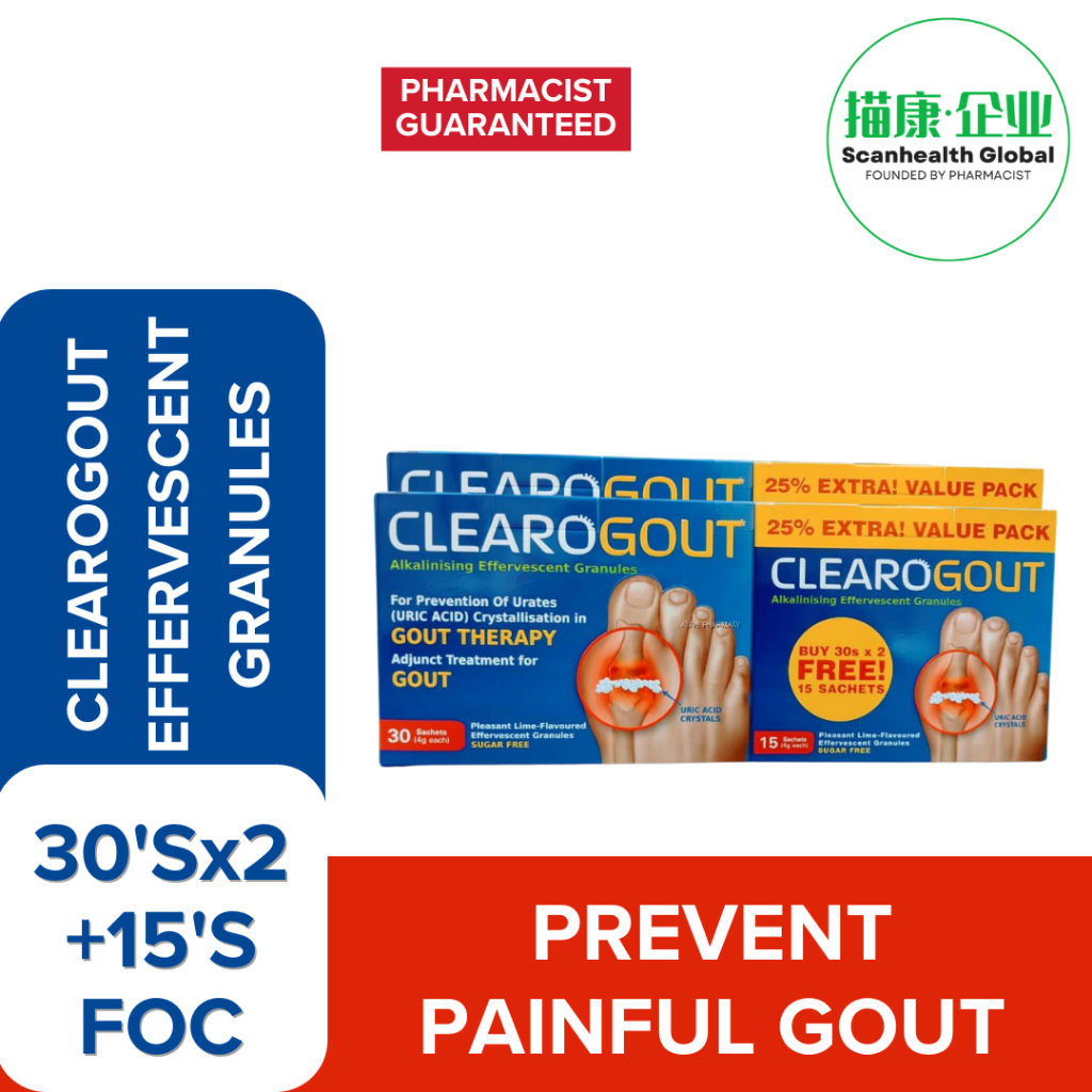 CLEAROGOUT | Prevent Painful Gout | Lime-Flavoured Effervescent ...