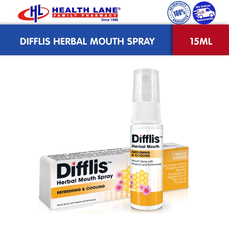 Difflis Herbal Mouth Spray With Propolis & Echinacea (15ml) | Shopee ...