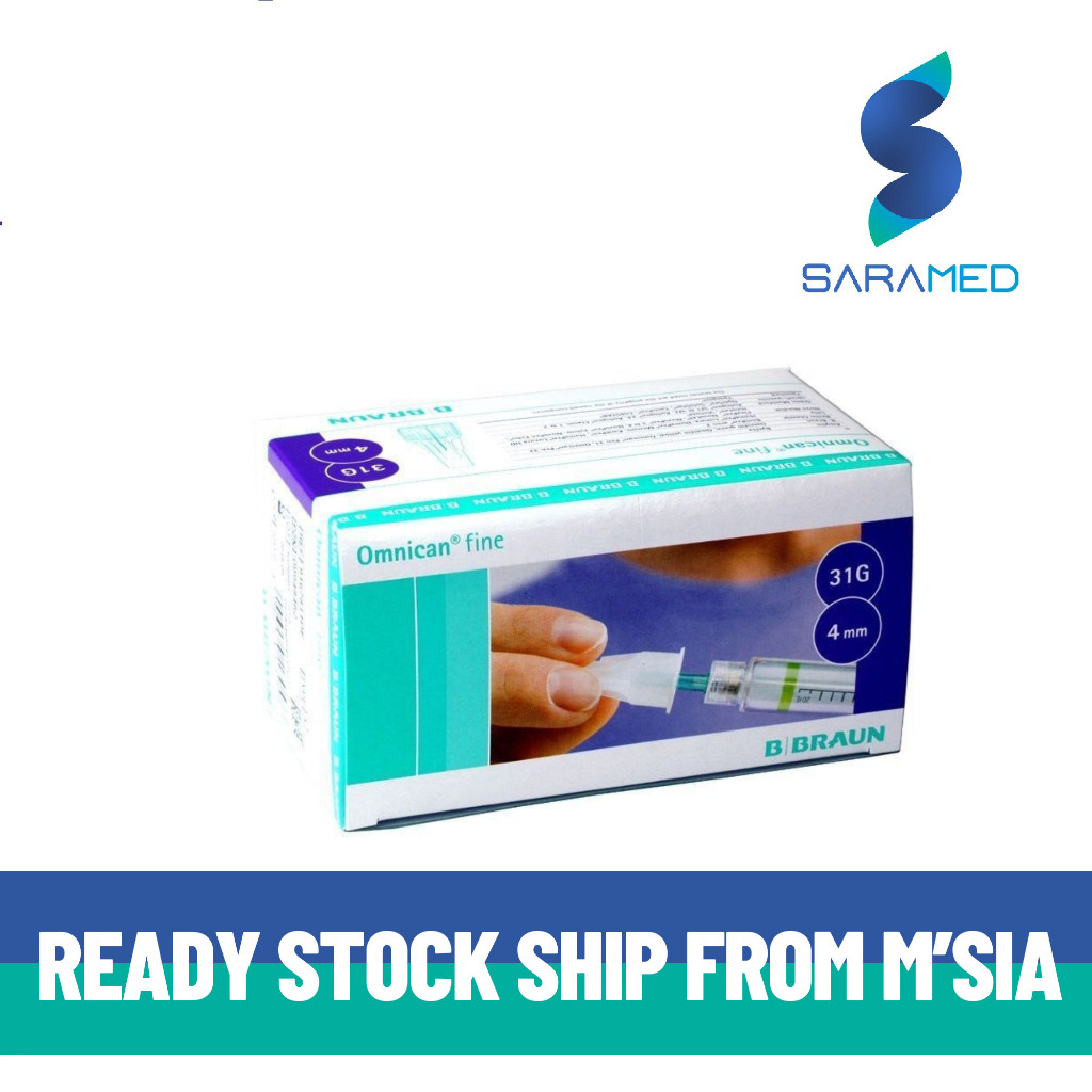 B.BRAUN Omnican® fine 31G x 4 mm (purple) insulin pen needles EXPIRED ...