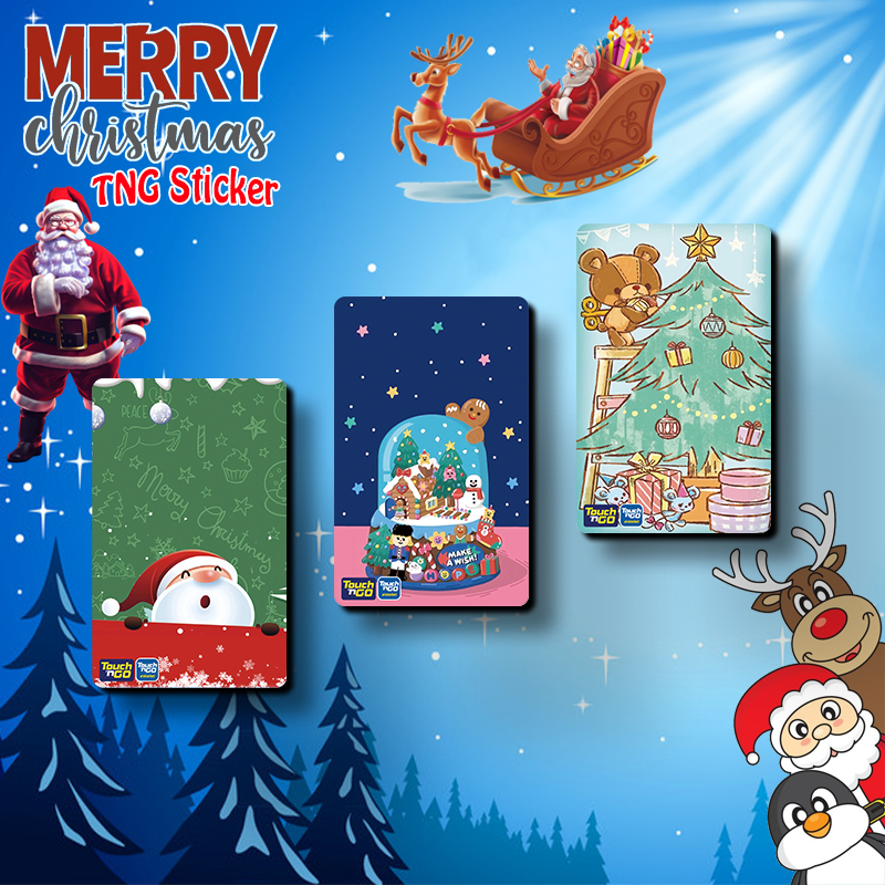 MERRY CHRISTMAS (1) - Tng Touch N Go/Bank Card Sticker Cover (Buy4Free1 ...
