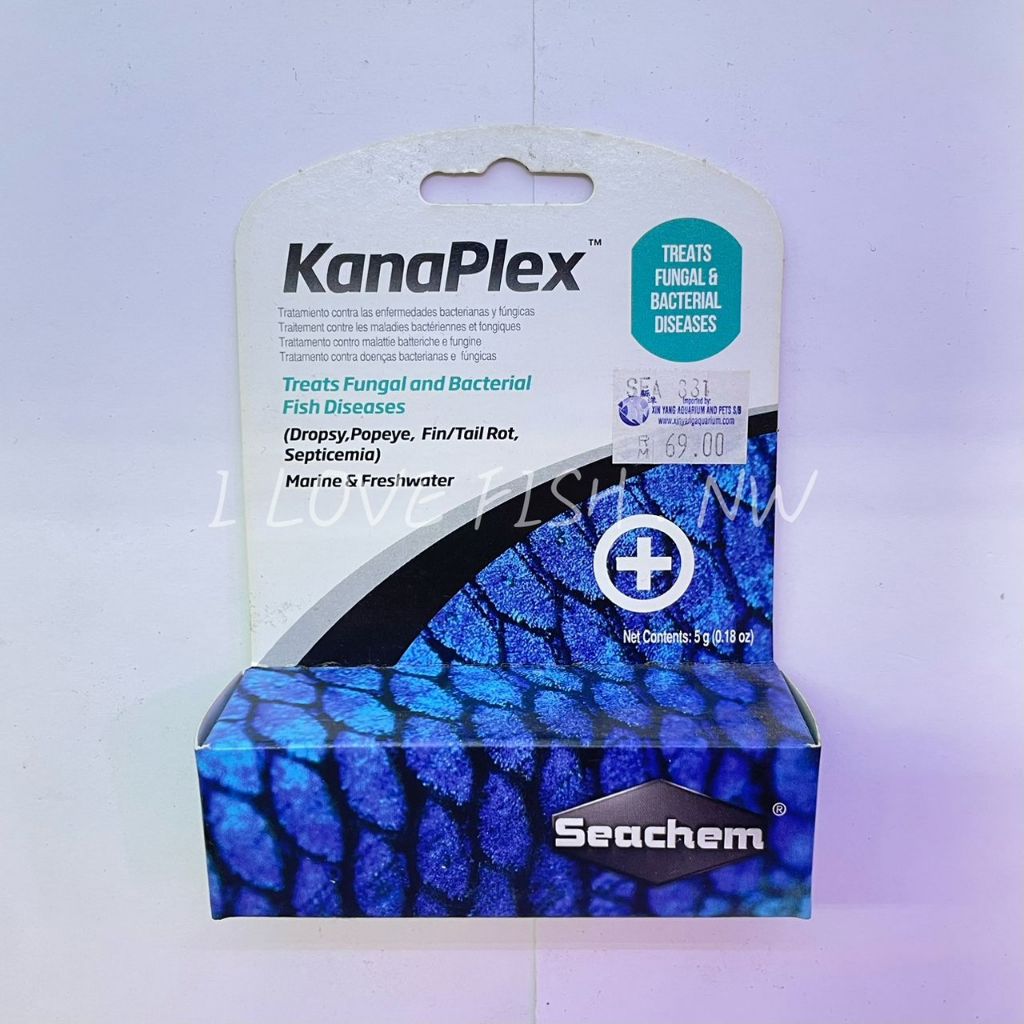 SEACHEM KanaPlex Treats Fungal & Bacterial Fish Diseases ( 5gm ...