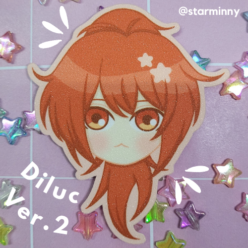 Genshin Impact Cute Chibi Stickers Series 1 | Kaeya | Mika | Diluc ...