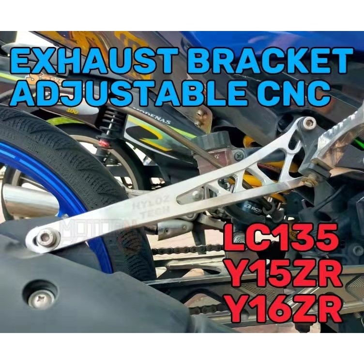Y15 Y16 LC135 Exhaust Pipe Bracket Y15ZR Y16ZR LC 135 Aluminum Alloy Adjustable Ekzos Bracket ...