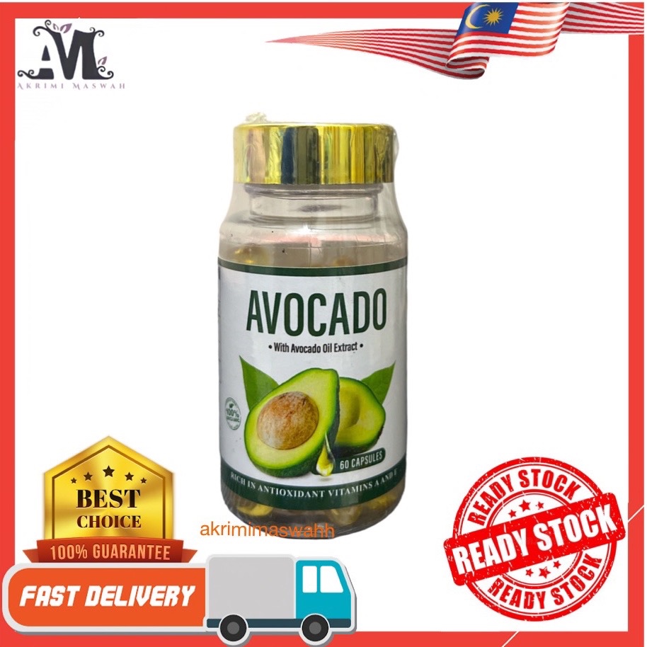 🔥AVOCADO OIL EXTRACT 60 BIJI KAPSUL CAPSULES🔥 [READY STOCK]💯 | Shopee ...
