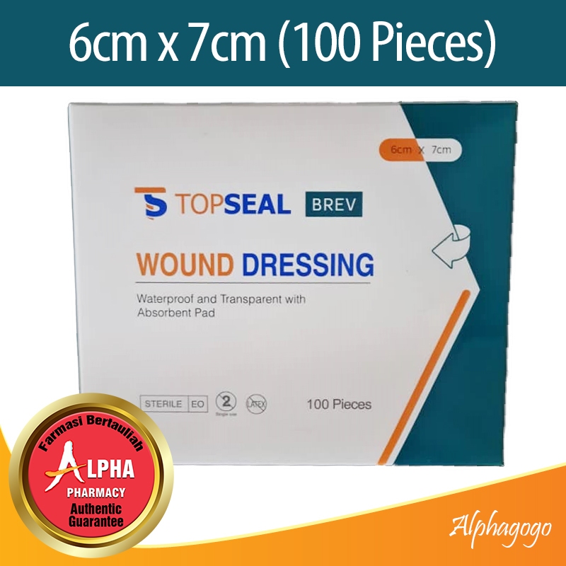Topseal Film Dressing Waterproof and Transparent with Absorbent Pad (6X7cm / 10X10cm / 10x20cm ...