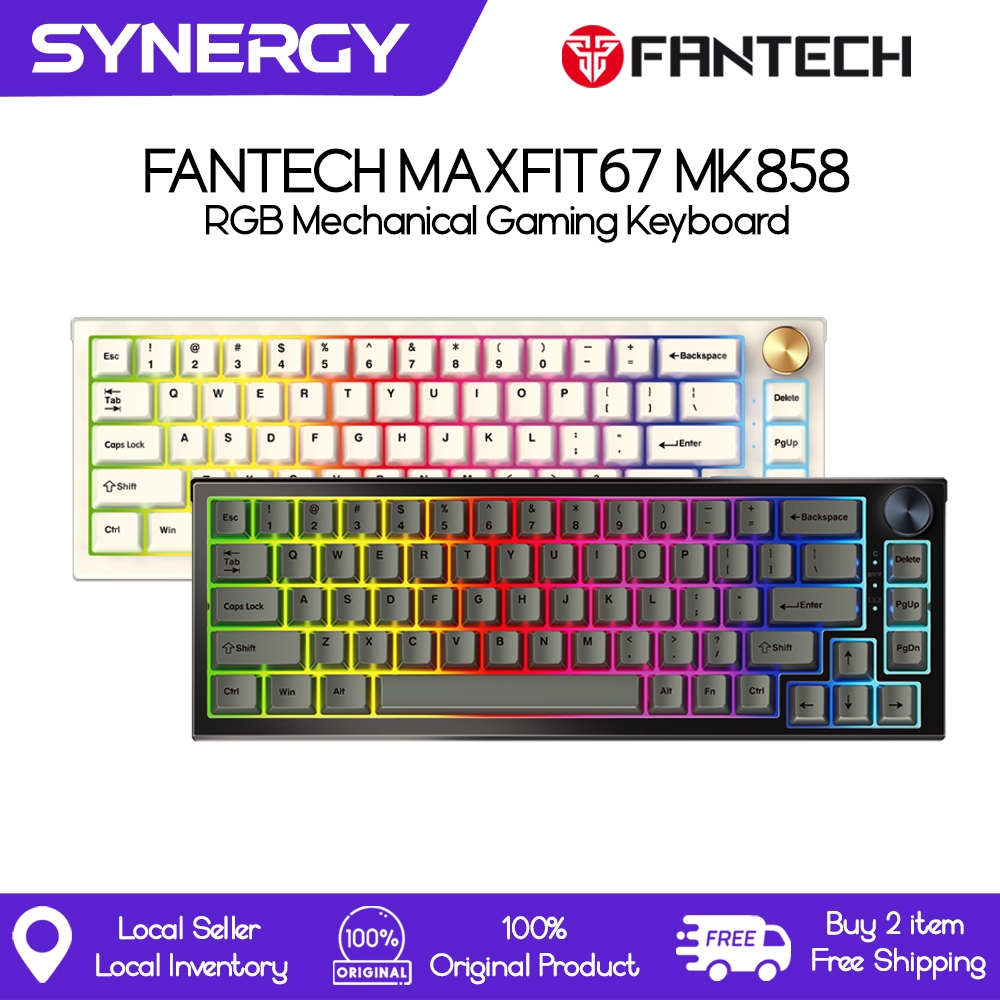 Fantech Gaming Keyboard Maxfit67 MK858 with 65% Form, South Facing RGB ...