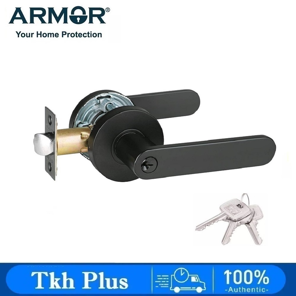 ARMOR ATL-R1506 Matt Black Tubular Lever Lock c/w 60mm/70mm Latch Armor ...