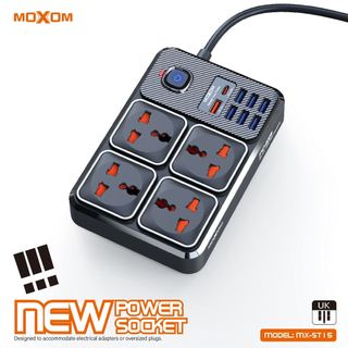 Moxom UK Plug PD QC Fast Charge Universal Surge Protector With USB PD ...