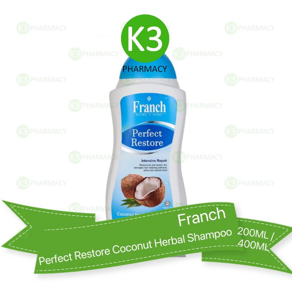 Franch Perfect Restore Coconut Herbal Shampoo 200ML / 400ML | Shopee ...