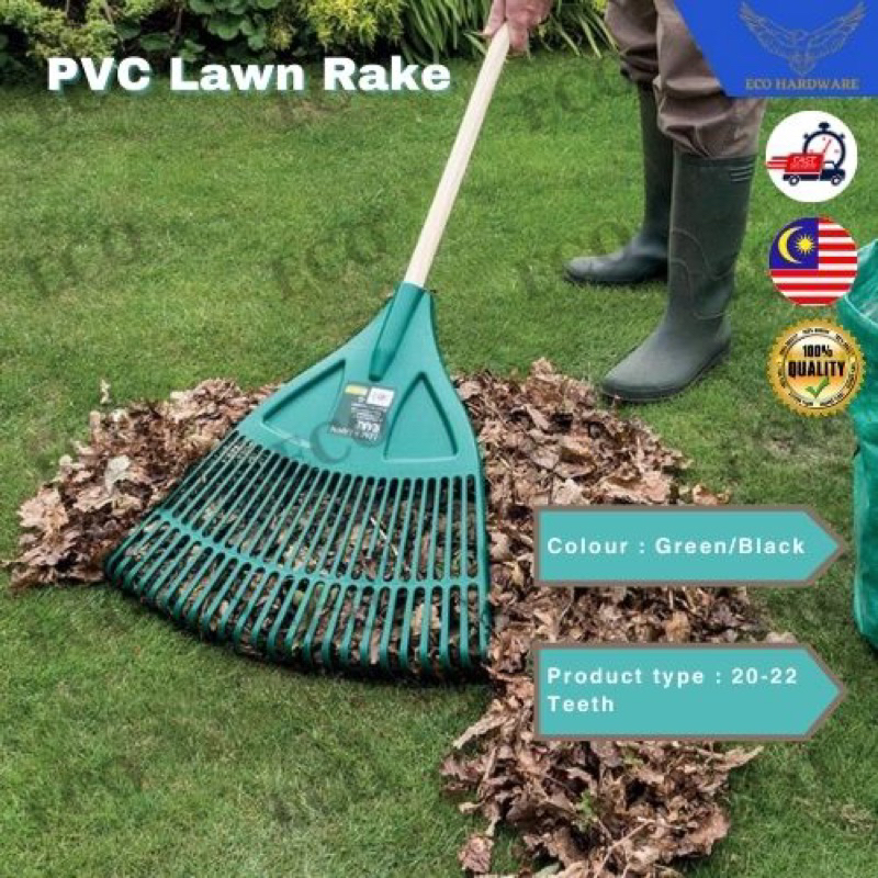 High Quality POWER Plastic Garden Leaf Sweep Pencakar Daun PVC Lawn ...
