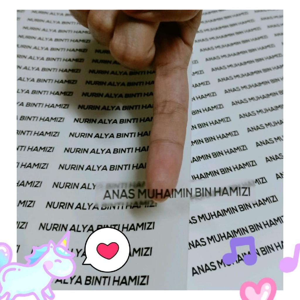 Sticker Nama Untuk Pelajar Sekolah (Water Proof Transparent Name ...