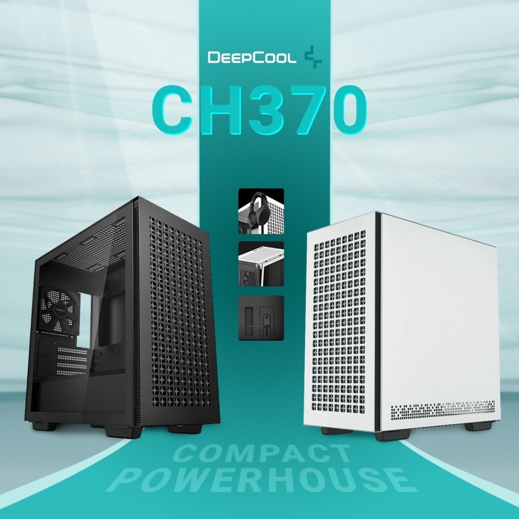 # DeepCool CH370 MATX Case - Compact Power House # [ Black/White ] | Shopee Malaysia