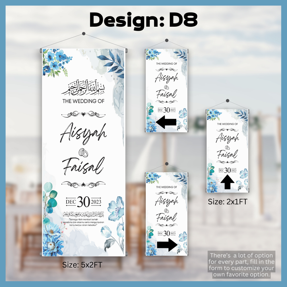 Bunting Kahwin 2x5 ft Wedding Bunting Majlis Perkahwinan/Banner Kahwin ...