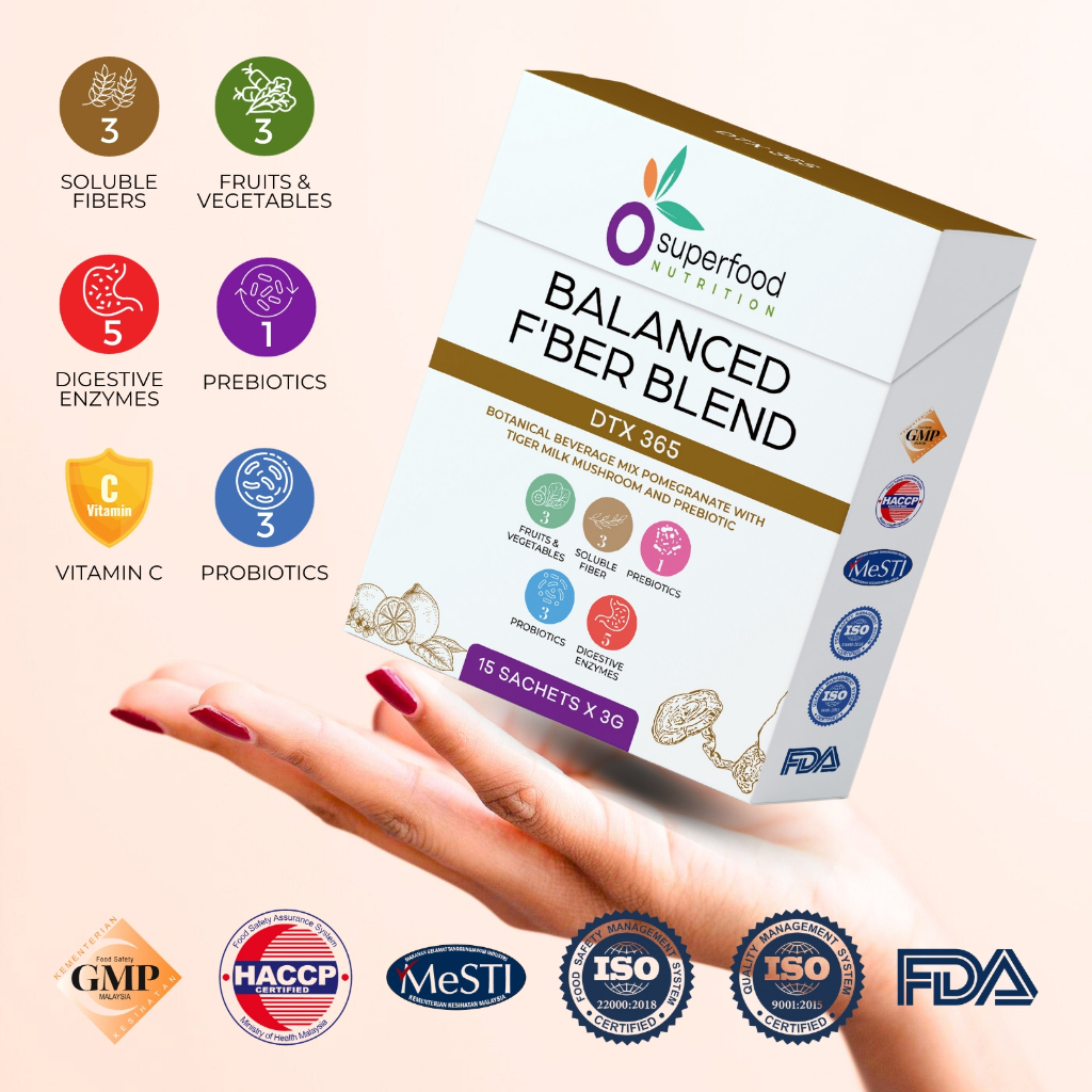Superfood Nutrition | Balanced Fiber Blend: Detox Fiber DTX 365 — Gut ...