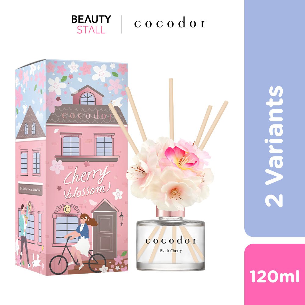 Cocodor Cherry Blossom Diffuser 120ml - 2 Flavours | Korea Home Deco Scent Perfume Flower Design ...
