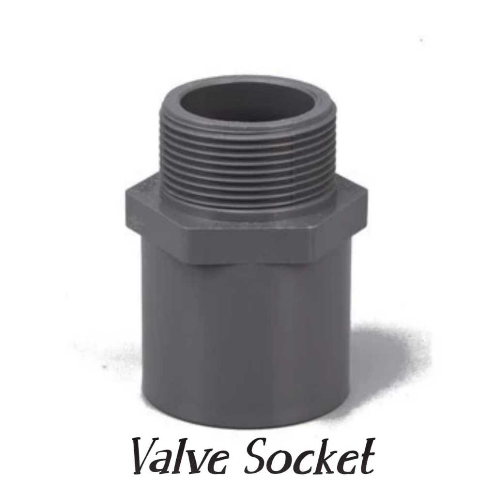 PVC PipeFitting Paip PVC Connector Socket Elbow Tee Valve Socket Plug ...