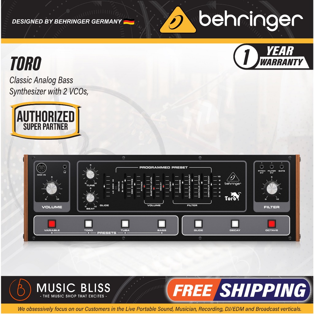 Behringer TORO Analog Bass Synthesizer | Shopee Malaysia