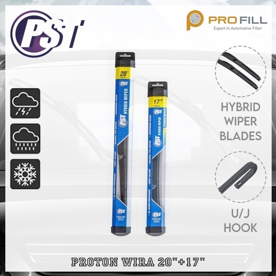 PST Hybrid Wiper Blade Set [Rubber Type] - Proton Wira 20"+17" | Shopee Malaysia