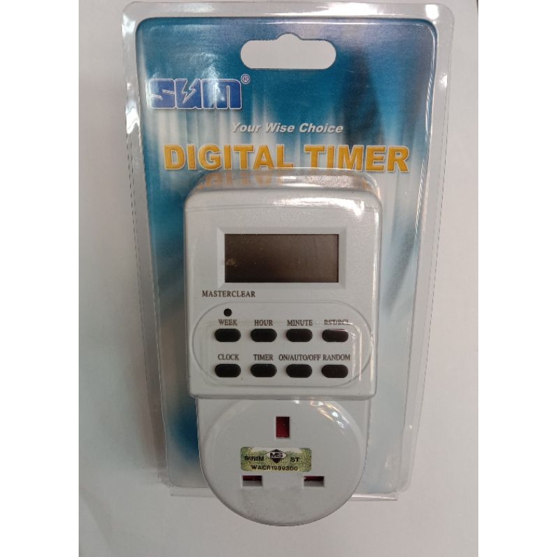 SUM DIGITAL TIMER PLUG IN SOCKET (SIRIM) | Shopee Malaysia