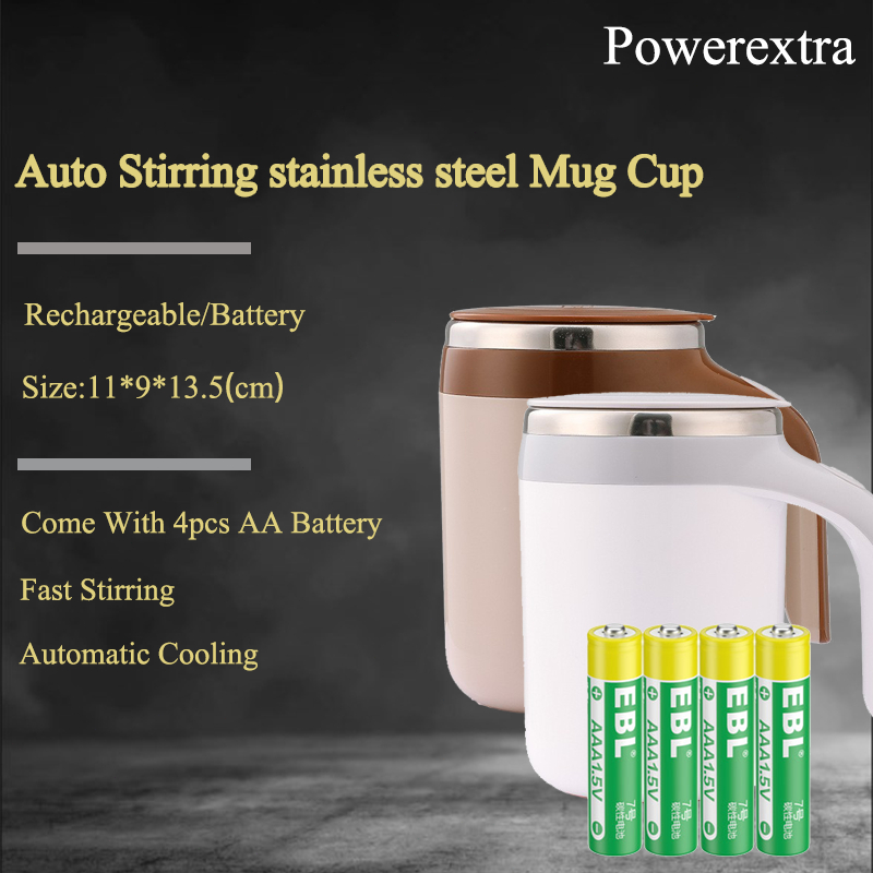 (Free 4pcs Battery) Auto Stirring Mug Upgrade Self Stir Coffee Cup ...