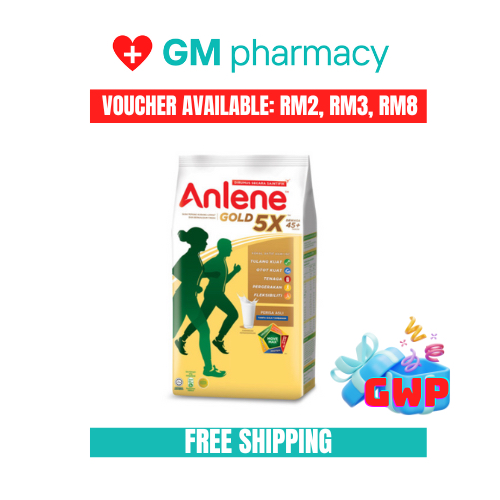 ANLENE Gold 5X High Calcium High Protein Plain Milk Powder Susu Tepung ...