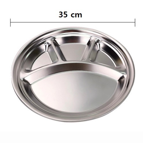 32cm 35cm Stainless Steel 4 Compartment Divided Roti Canai Tray Plate ...
