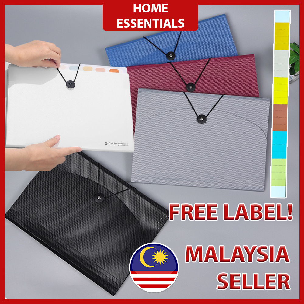 8/12 pocket compartment slot A4 file folder organiser for work office ...